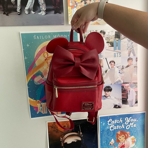 Loungefly | Bags | Loungefly Red Minnie Mouse Backpack | Poshmark
